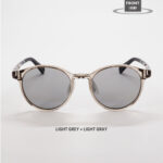 Niho ヌケ感があり、どこか愛嬌のあるラウンド形状 ライトグレー（偏光レンズ）NH-102 COL.3 - 89sunglasses